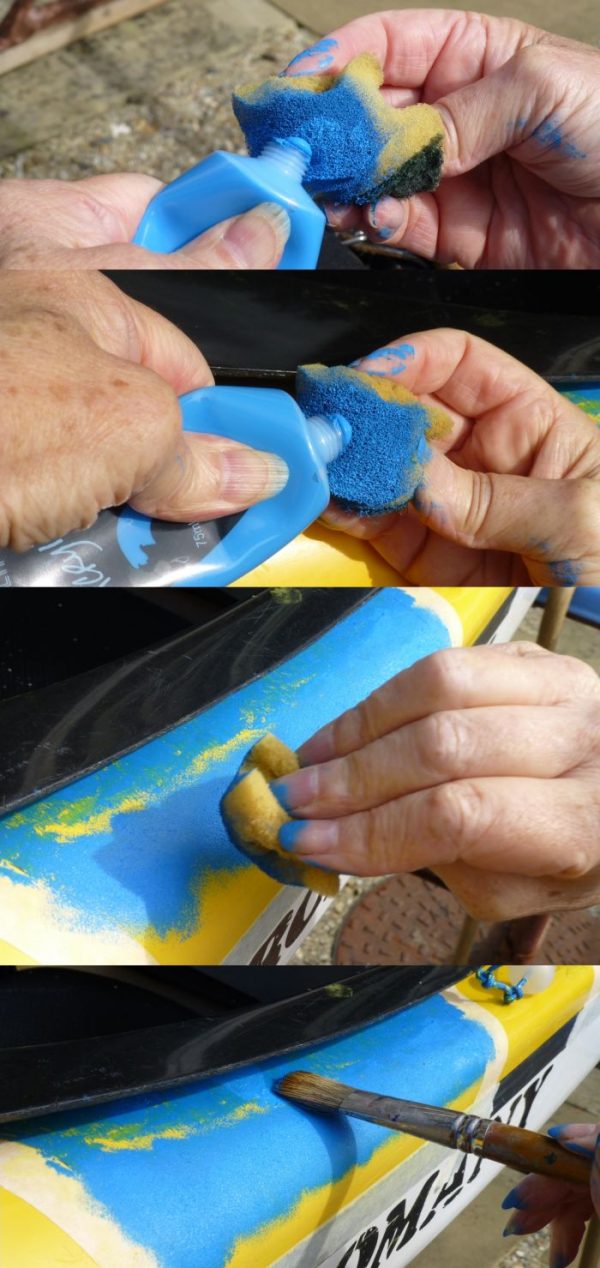 Kayak gets a Dazzling New Look using artist's acrylic paints | Outlines ...